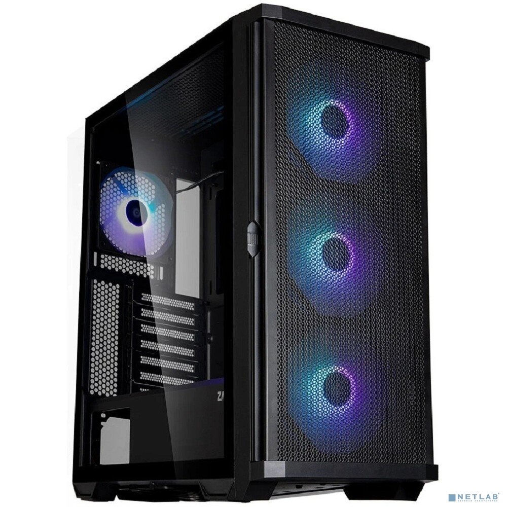 ZALMAN Z10 PLUS, без БП, боковое окно (закаленное стекло), черный, ATX