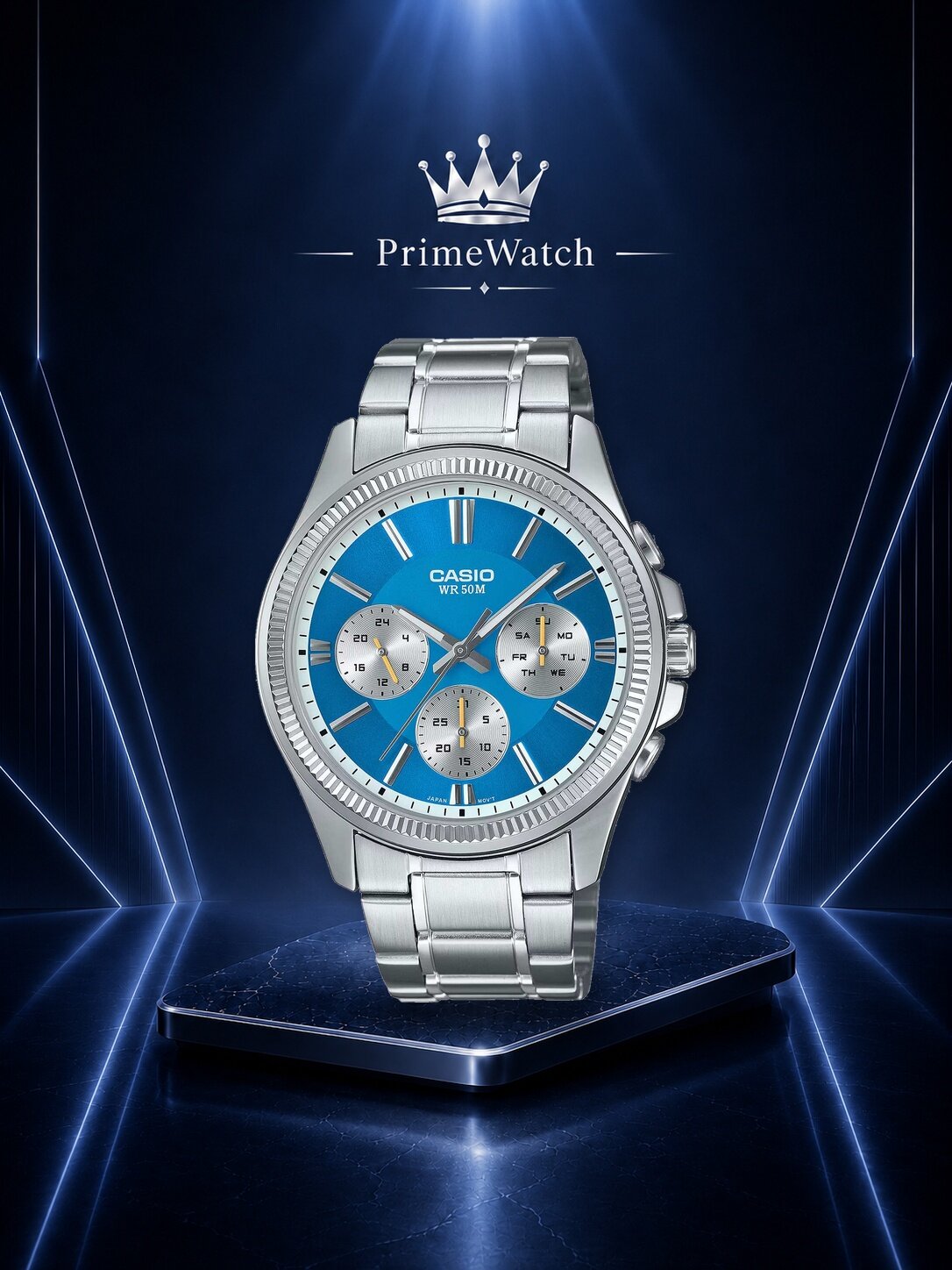 Наручные часы CASIO Collection, серебряный/синий