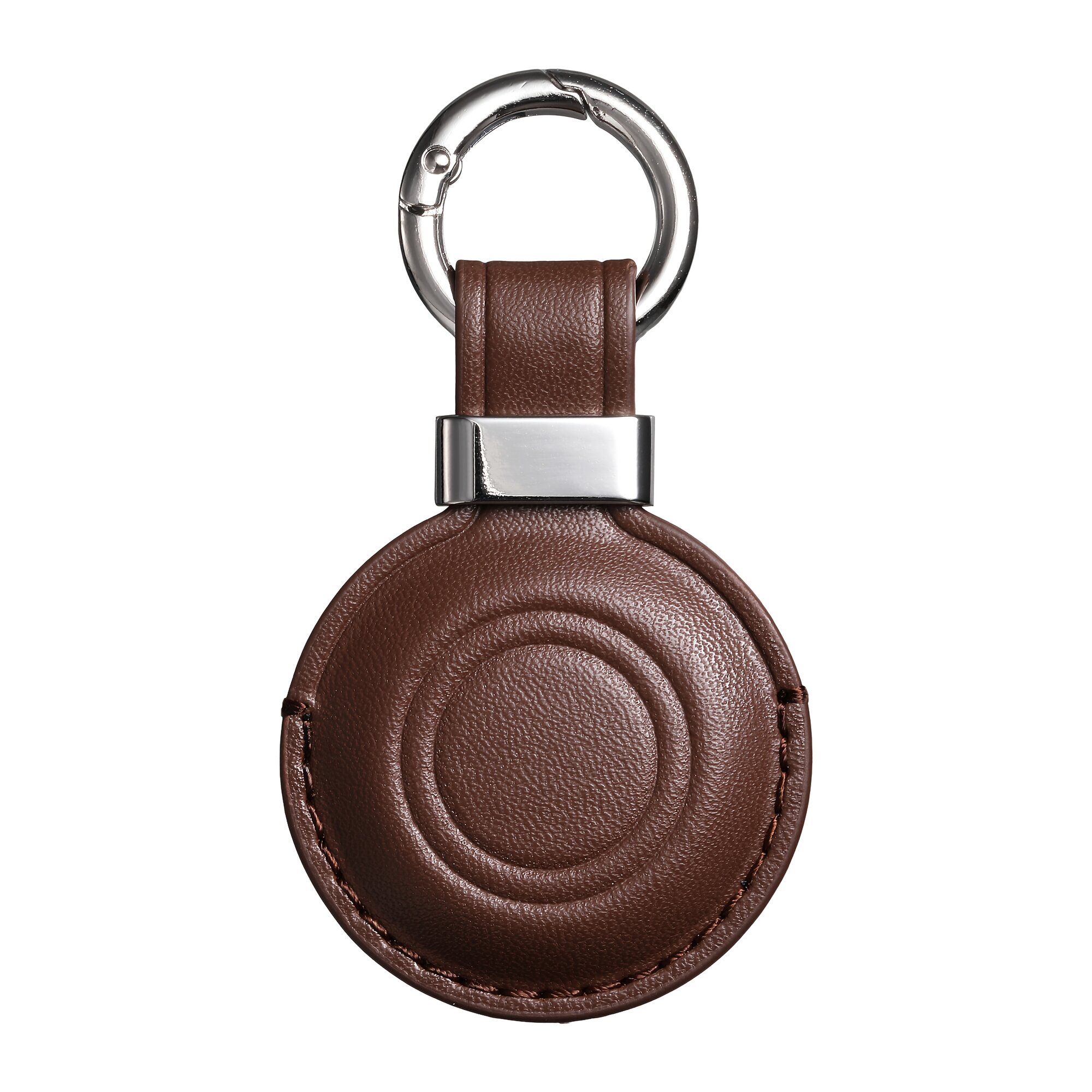 Чехол из искусственной кожи для Bluetooth-трекера 1-го и 2-го поколения с брелоком, царапиноустойчивый, коричневый