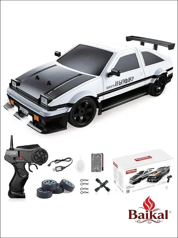 Радиоуправляемая машина для дрифта HB Toyota AE86 1:16 с подсветкой и паром