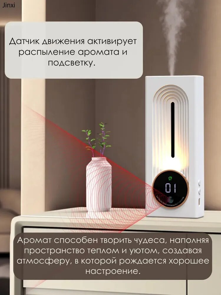 Аромадиффузор, электрический, для дома, без ароматизатора, пластик, 23 см x 10 см x 6 см