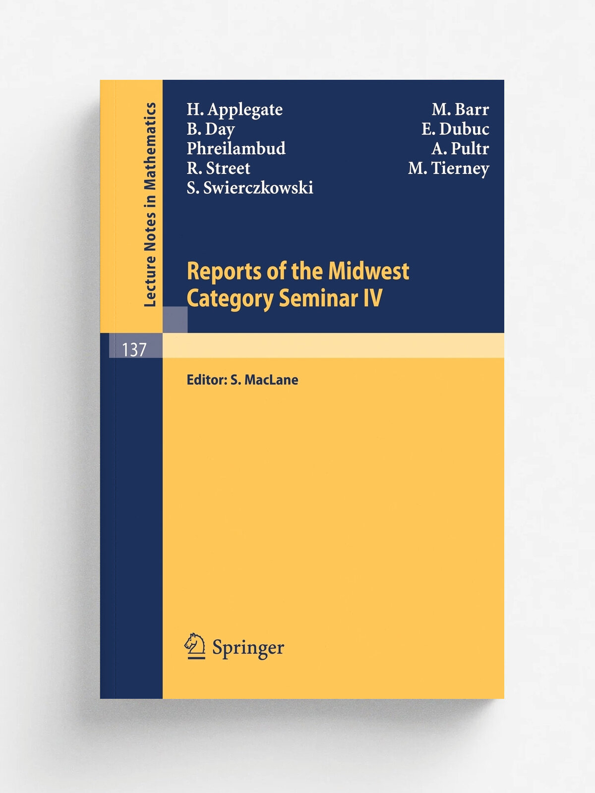 Reports of the Midwest Category Seminar IV
