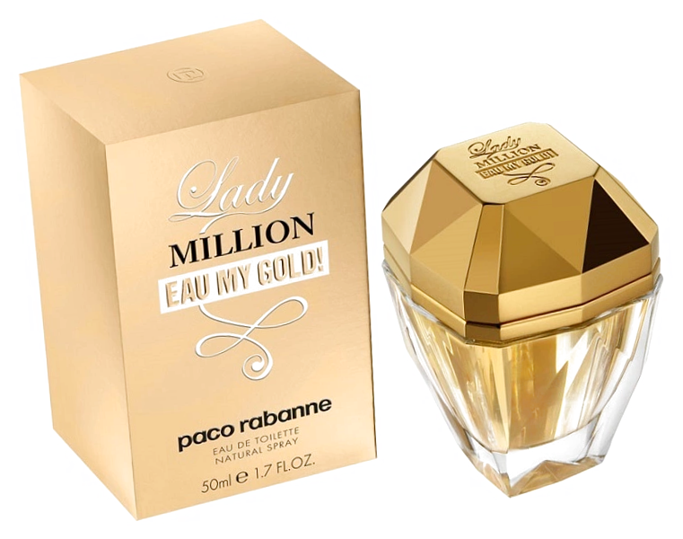 Женская туалетная вода Paco Rabanne Lady Million Eau My Gold 50 мл - Леди Миллион О Май Голд