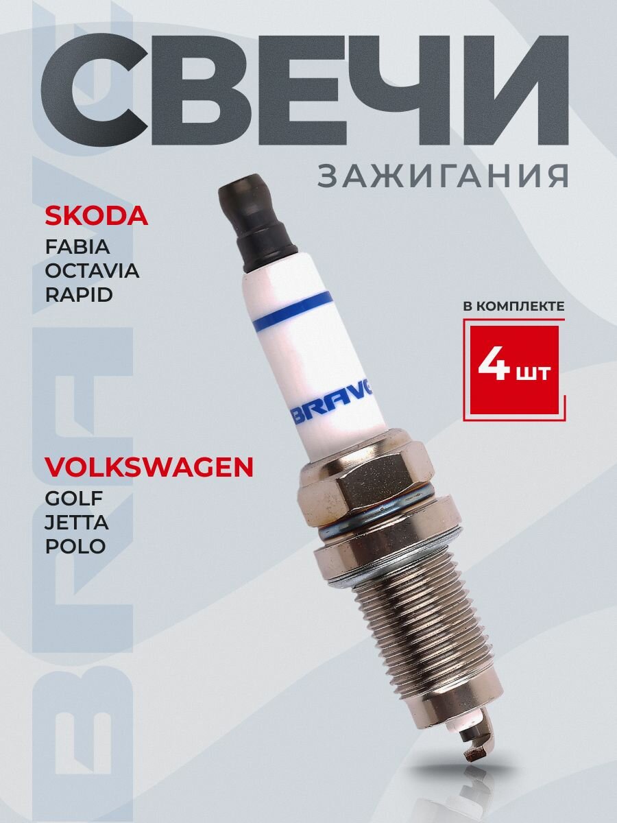 Свечи зажигания ZFR6T-11G VAG Polo Sedan, Golf, Jetta, Octavia 1.4/1.6 16V; Fabia 1.2-1.6