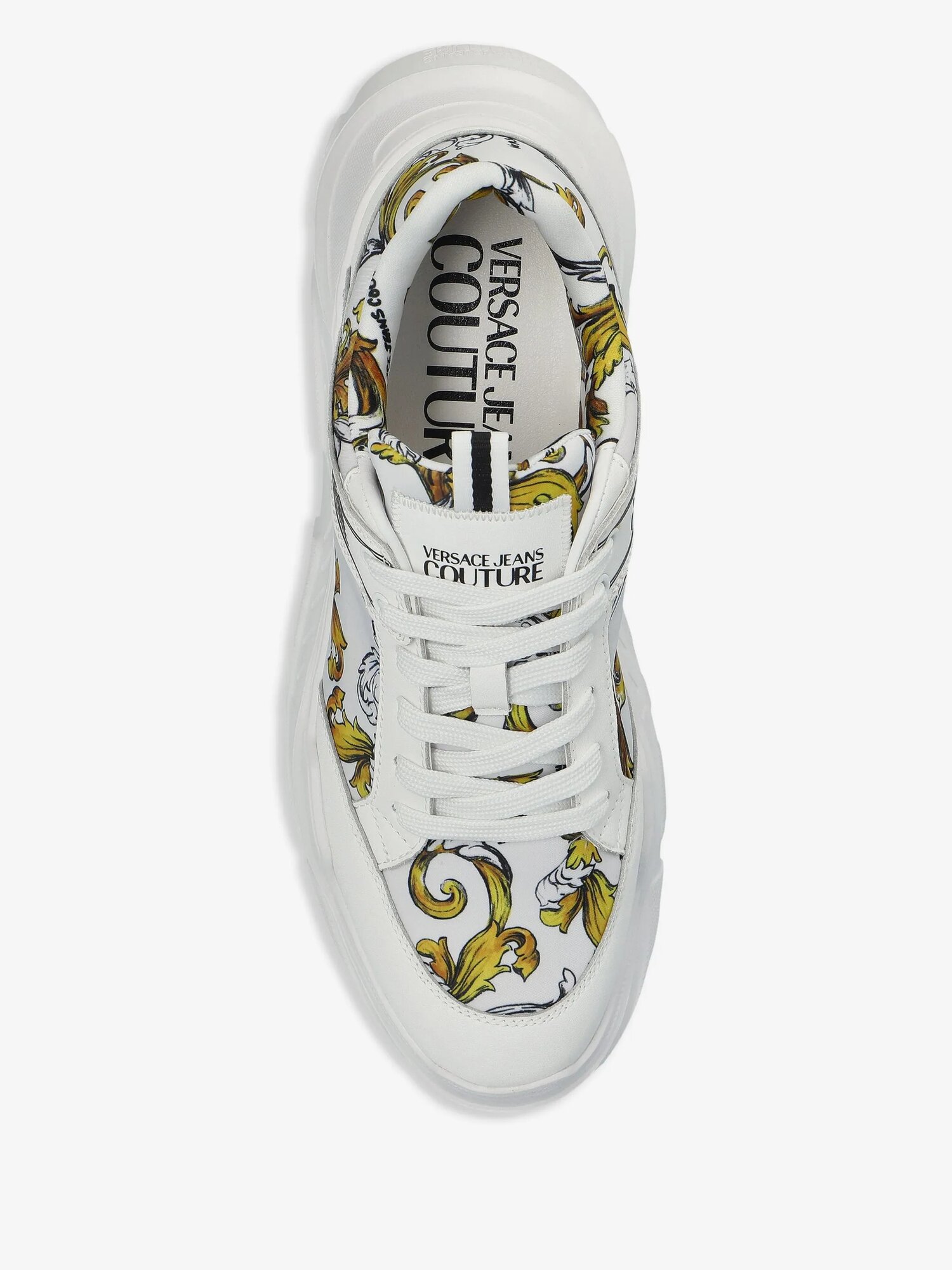 Кроссовки Versace Jeans Couture Barocco, размер 39, бежевый/белый — фото 1