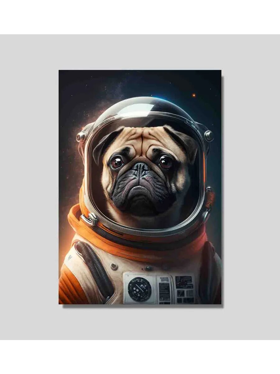 Мопс-космонавт 2, Плакат 30x42см