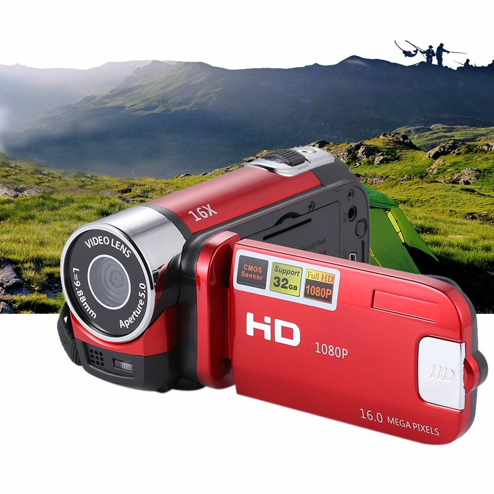 Цифровая видеокамера HD 1080P, 16 цифровой зум, стабилизация изображения