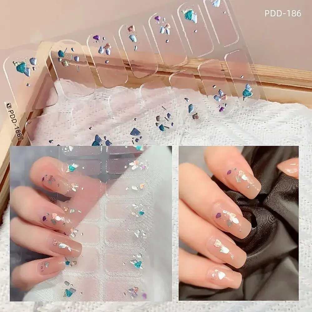 LEKGAVD Флористические наклейки для ногтей