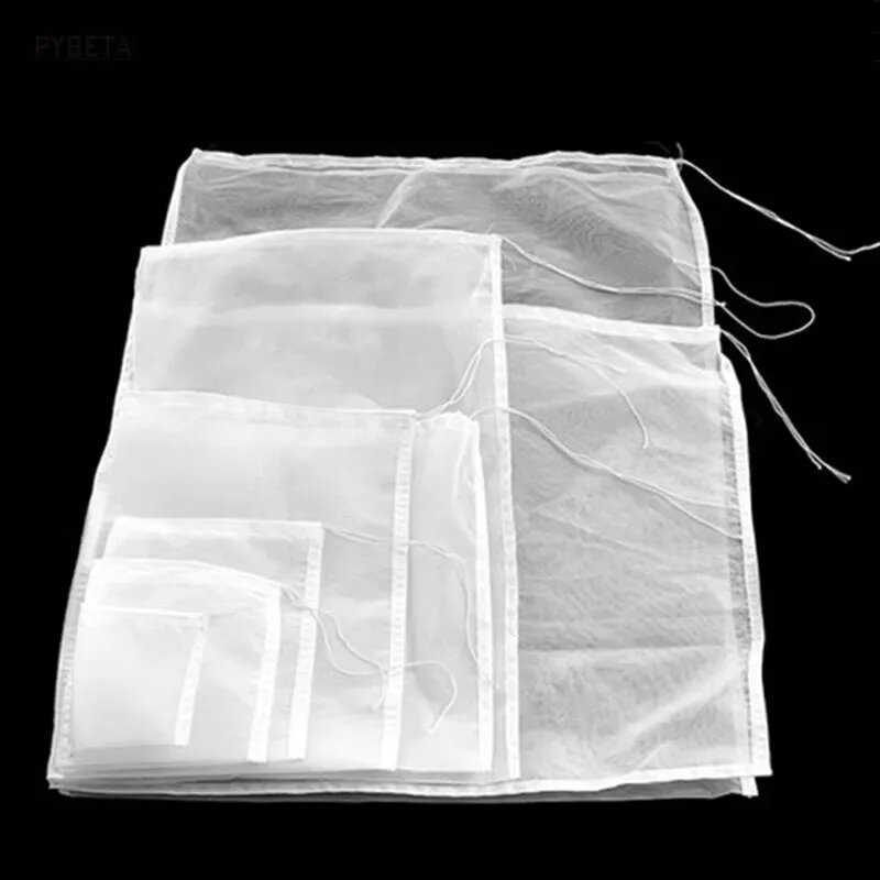 Фильтры-мешки PYBETA из нейлона для соков и напитков 5pcs 20x30cm, 100mesh 150 micron