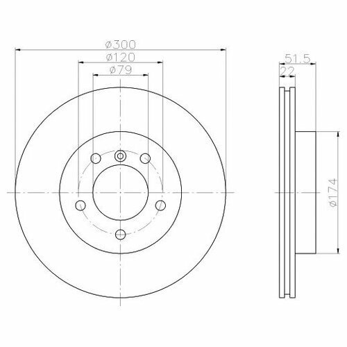 Диск тормозной Textar 92097205 для BMW 3 серия E46, Z3 E36, Z4 E85