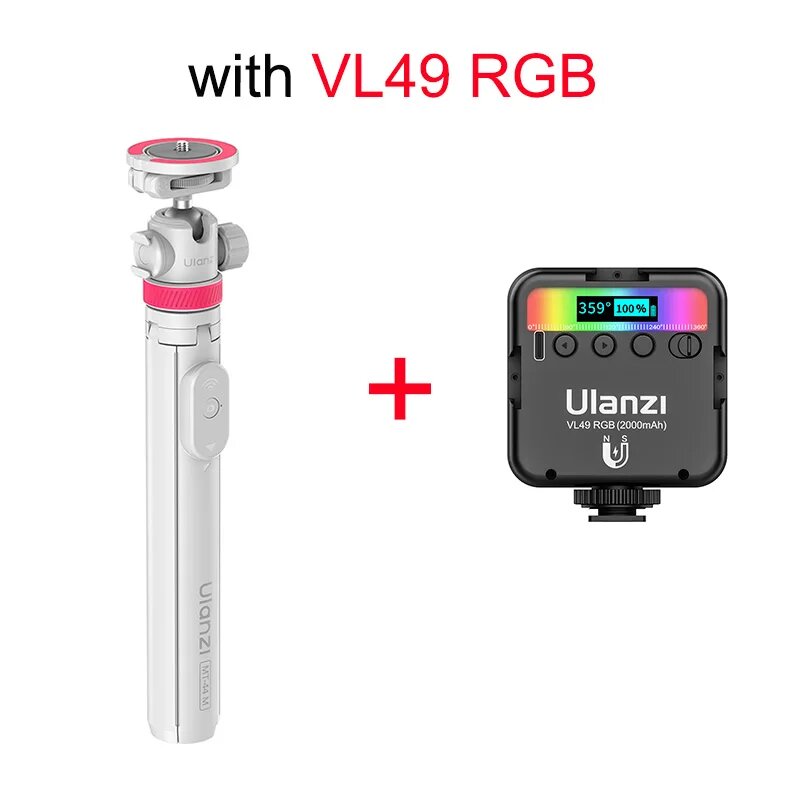 Ulanzi MT-44 M Штатив-селфи белый с VL49 RGB