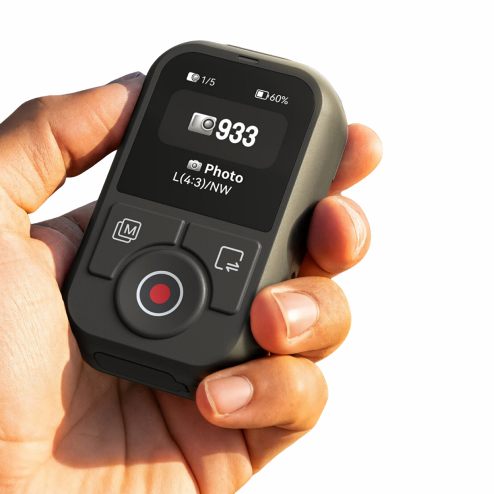 Беспроводной Bluetooth-пульт дистанционного управления для DJI Action 6/5 Pro/4 и Osmo 360 с цветным дисплеем 1,4 дюйма для экшн-камер для спортивных камер