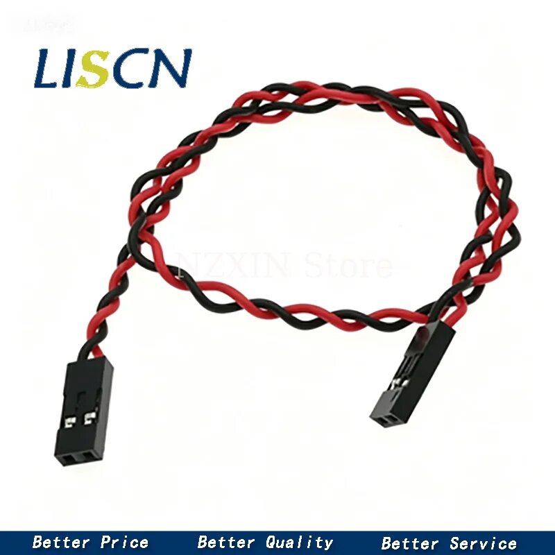 LISCN кабели Dupont 2.54 мм, 2-контактные, 200 мм, 300/350/450/580/780/1000 мм 2P 45CM, single head