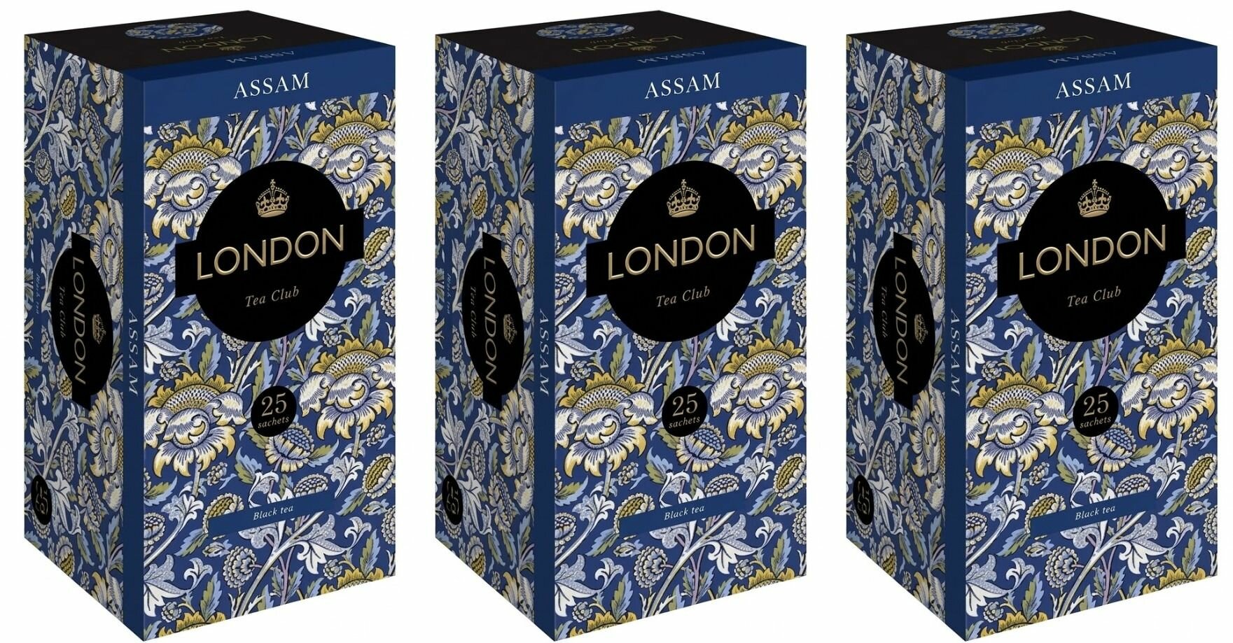 London чёрный Assam 25 пак. 2 г, 3 уп