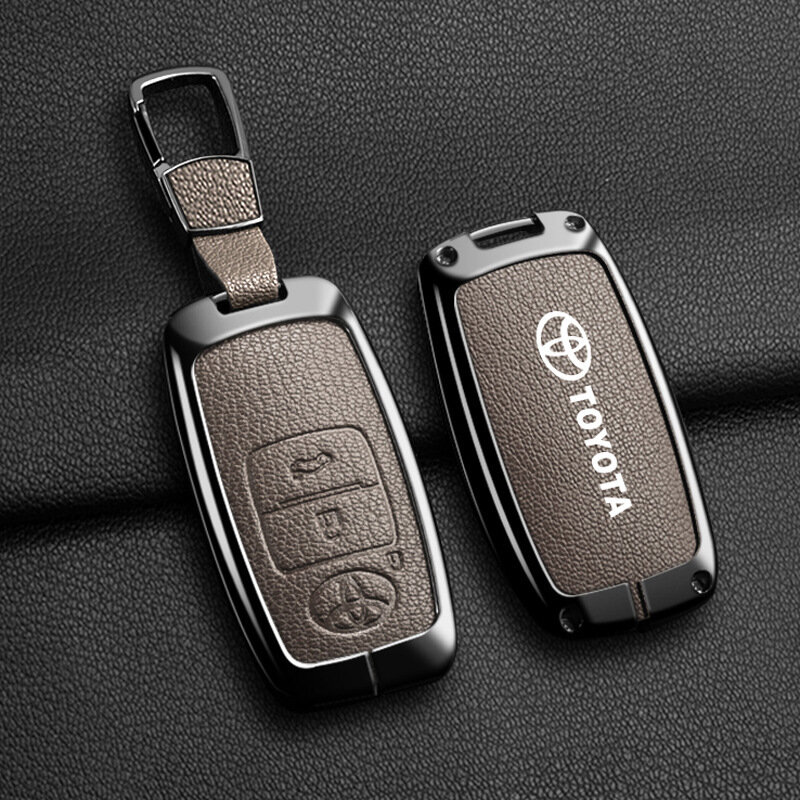 Ключевой чехол для Toyota G-Style 3-кнопочный, коричневый, с креплением B01, совместимый с Corolla Camry RAV4