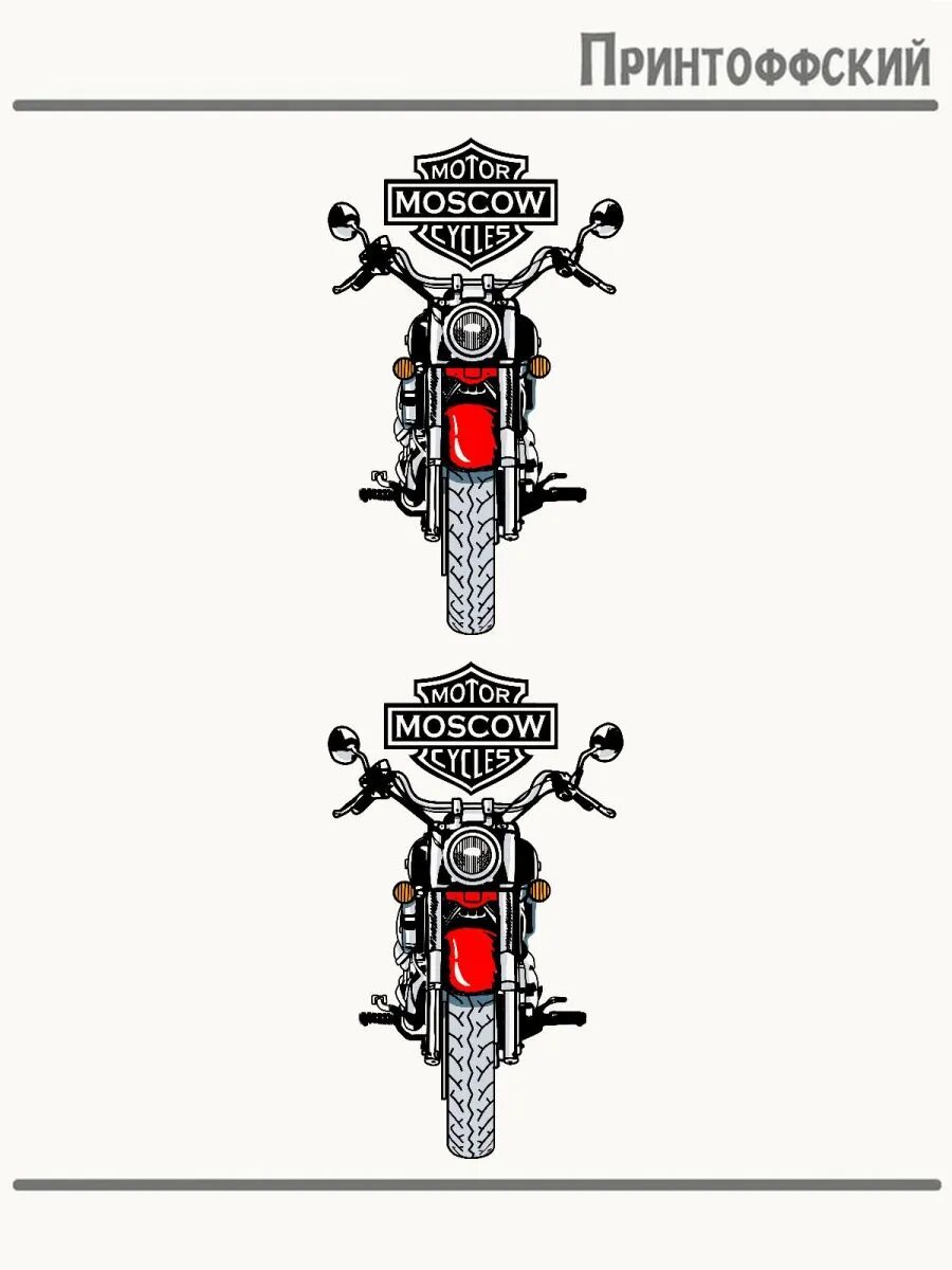 Термонаклейка motor cycles moscow москва мото