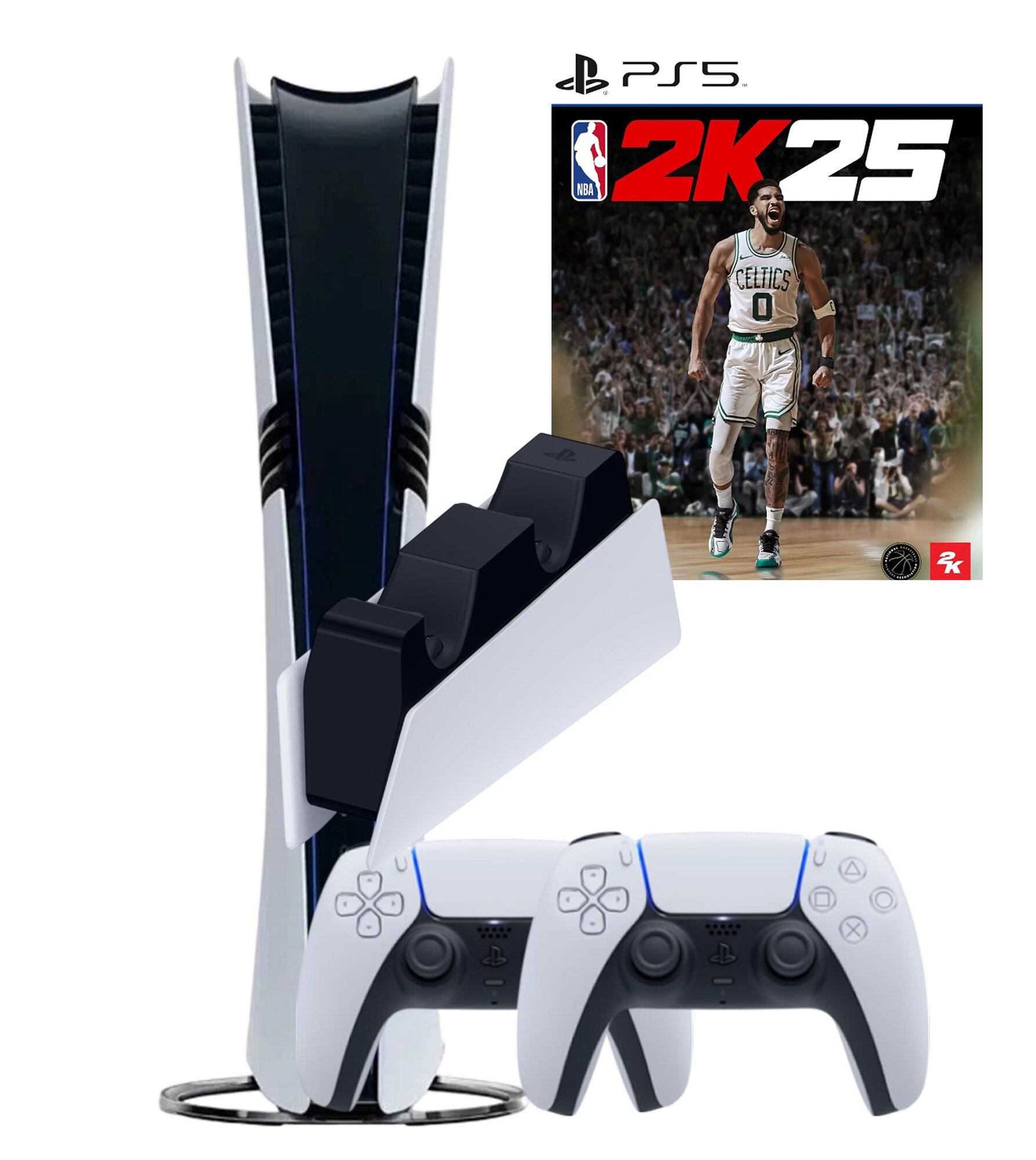 Игровая приставка PS5 Pro + игра NBA 2K25+ DualSense PS5 White + Dualsense Charging Station