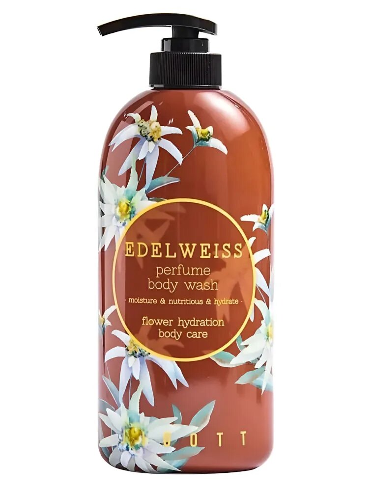 Гель для душа с экстрактом эдельвейса Jigott Edelweiss Perfume Body Wash, 750 мл