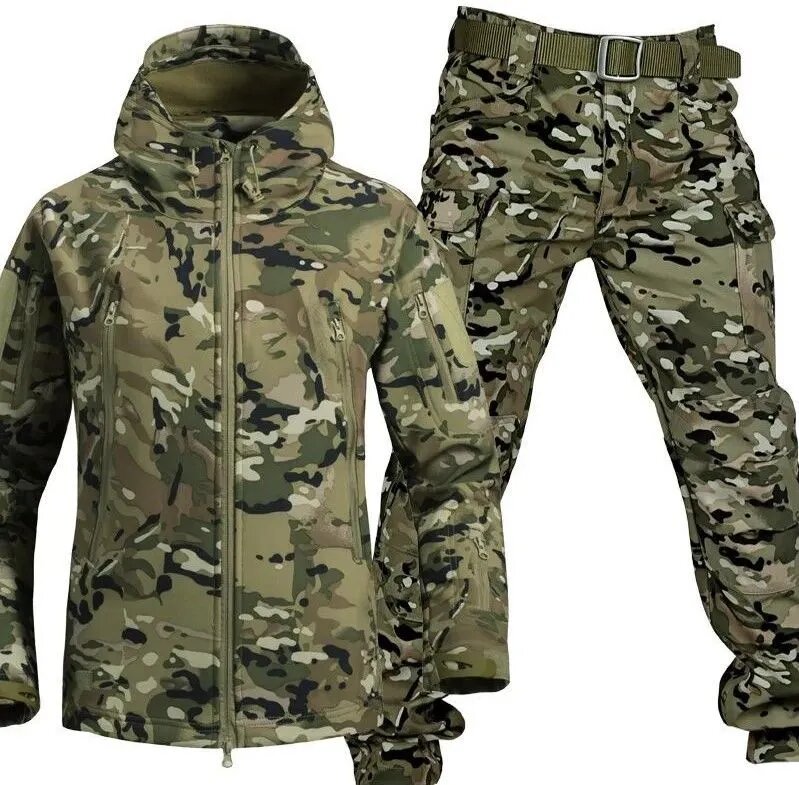 Тактический мужской демисезонный костюм Softshell 2XL Софтшелл Мультикам