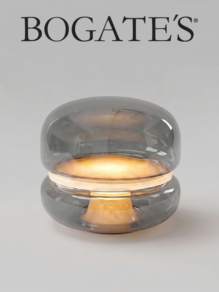 Настольная лампа светодиодная с алебастром, Bogate's, Flan 91104 LED, 11 Вт, дымчатый