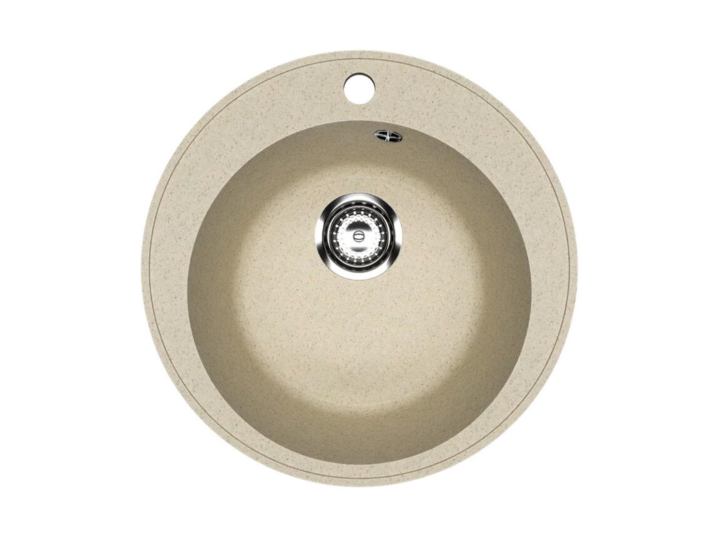 Мойка для кухни Mixline ML-GMU01 47,5х47,5 556710 бежевая, 1 чаша, искусственный камень