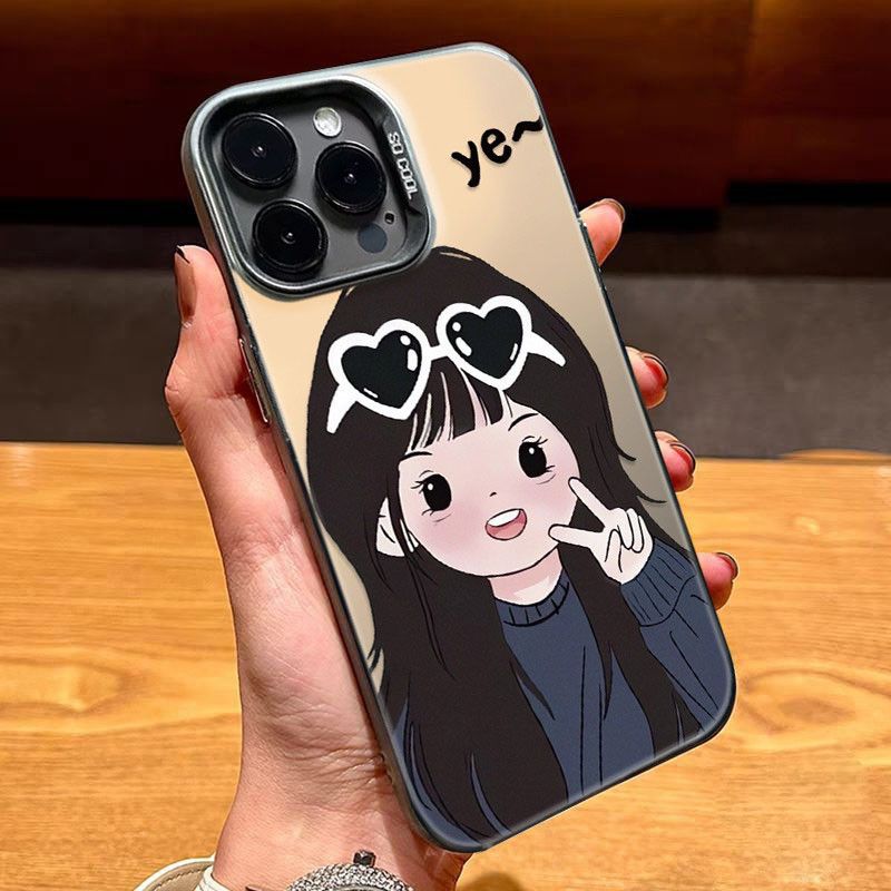 Чехол на Реалми C61 / REALME C61 черный с дизайном "Милая девочка", силиконовый антиударный