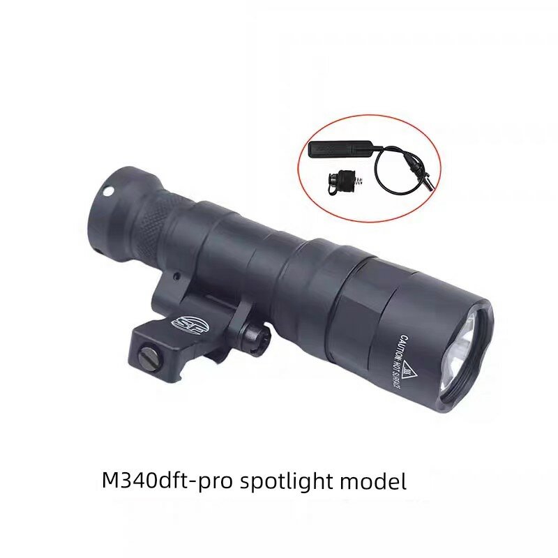 SOTAC M340DFT-PRO OKW Фокусированный луч Наружный фонарь с 20 мм крепежом и боковым поворотом, Черный