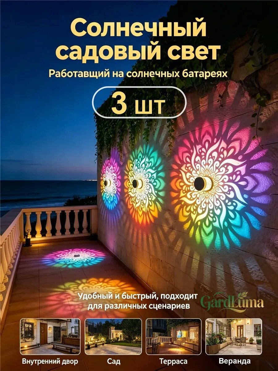 GardLuma Уличный светильник, LED, количество ламп:3шт
