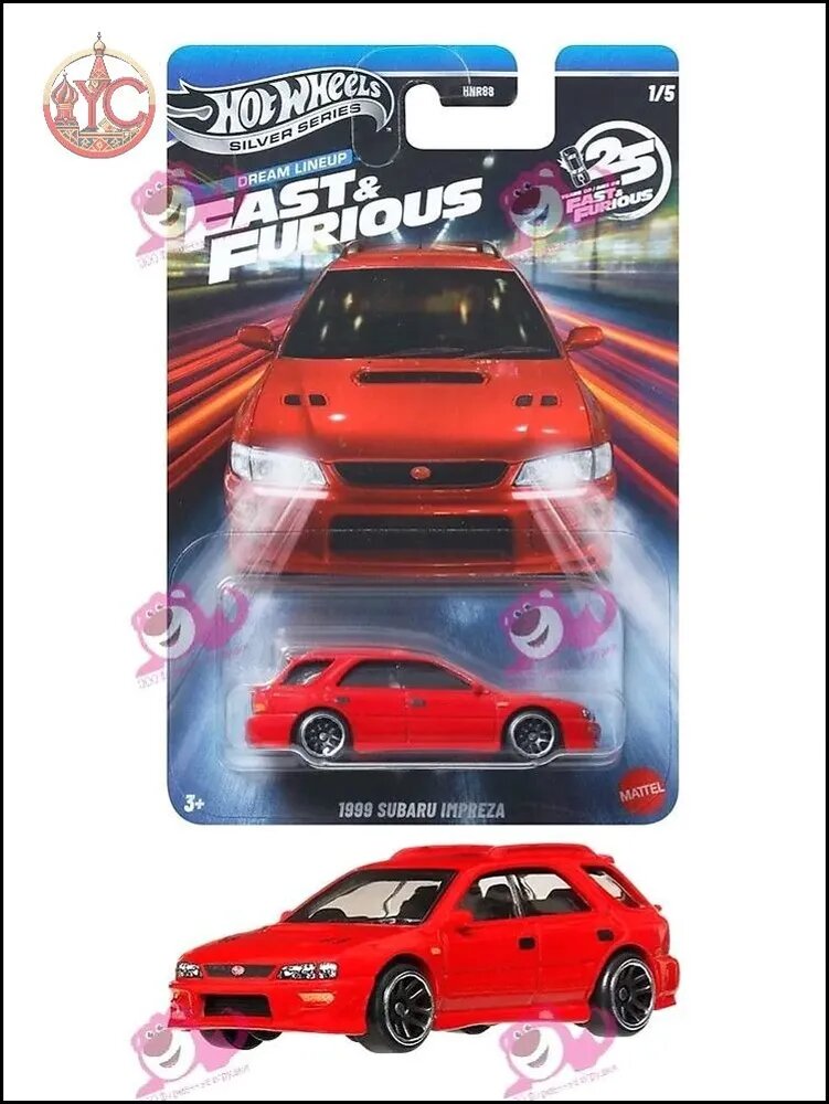 Машинка коллекционная Mattel 2026 HNR88 Fast & Furious 99 Subaru Impreza