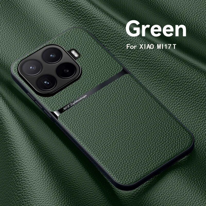 Роскошный чехол EUCAGR из искусственной кожи для Xiaomi 17T/17T Зеленый, зеленый, Xiaomi 17T Pro