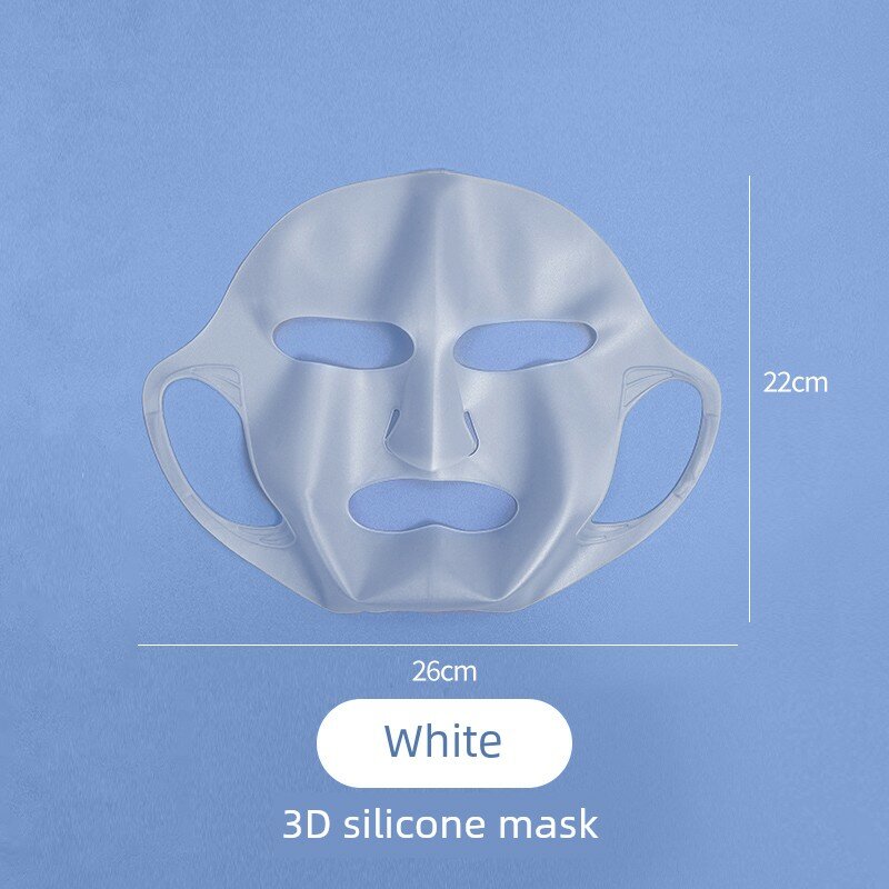 3D силиконовая маска для лица с ушной подвеской, прозрачная, против испарения для улучшенного впитывания - 1 шт