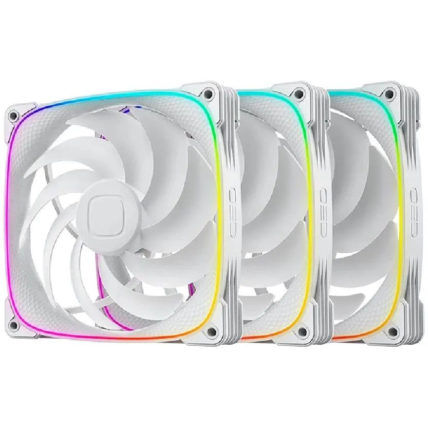 Вентилятор для ПК корпусный Geometric Future Squama 2503RW-14 Reverse White 140mm, 2100 RPM, 71.80 CFM, Цвет Белый