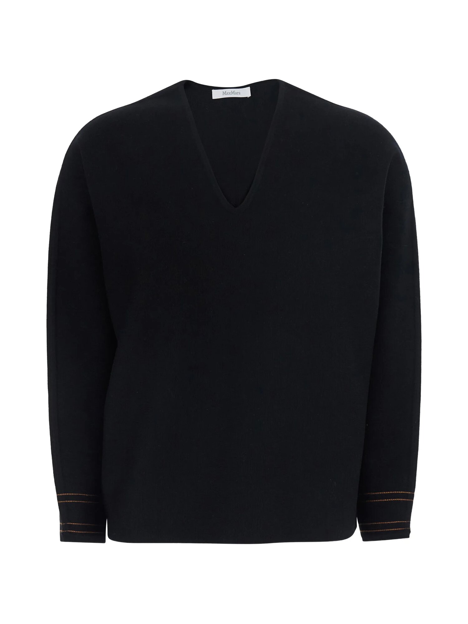Свитер Max Mara Contrast-stitch V-neck sweater