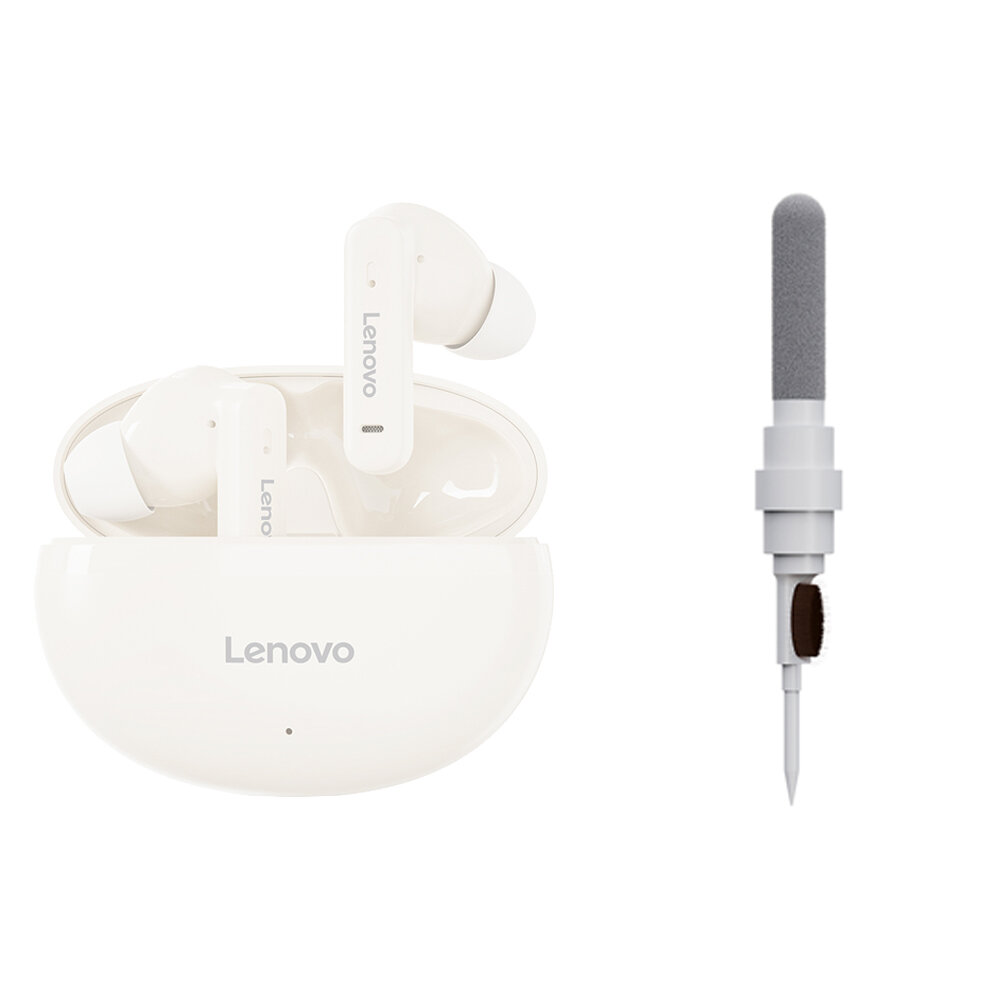 Беспроводные наушники-вставки Lenovo Mirror Lip Glaze, белые, с очистителем
