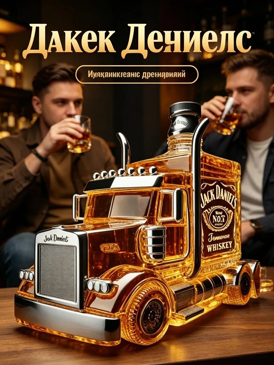Бутылка 0.3 л стеклянная в форме автомобиля