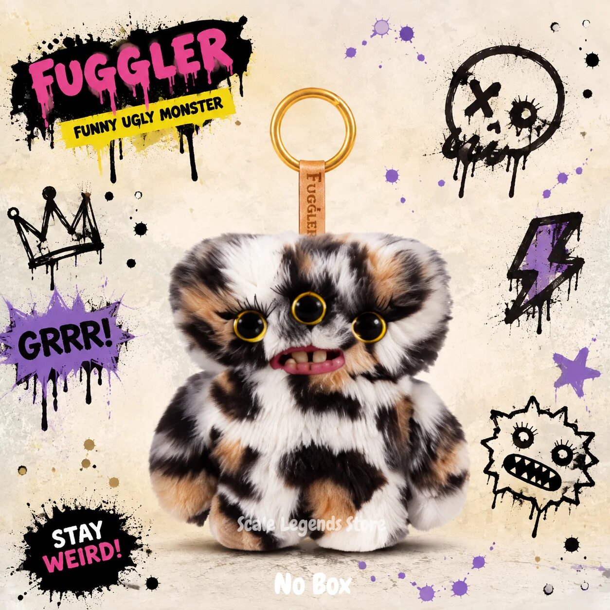 Плюшевый брелок Fuggler 10 см Baddies Annoyed Alien