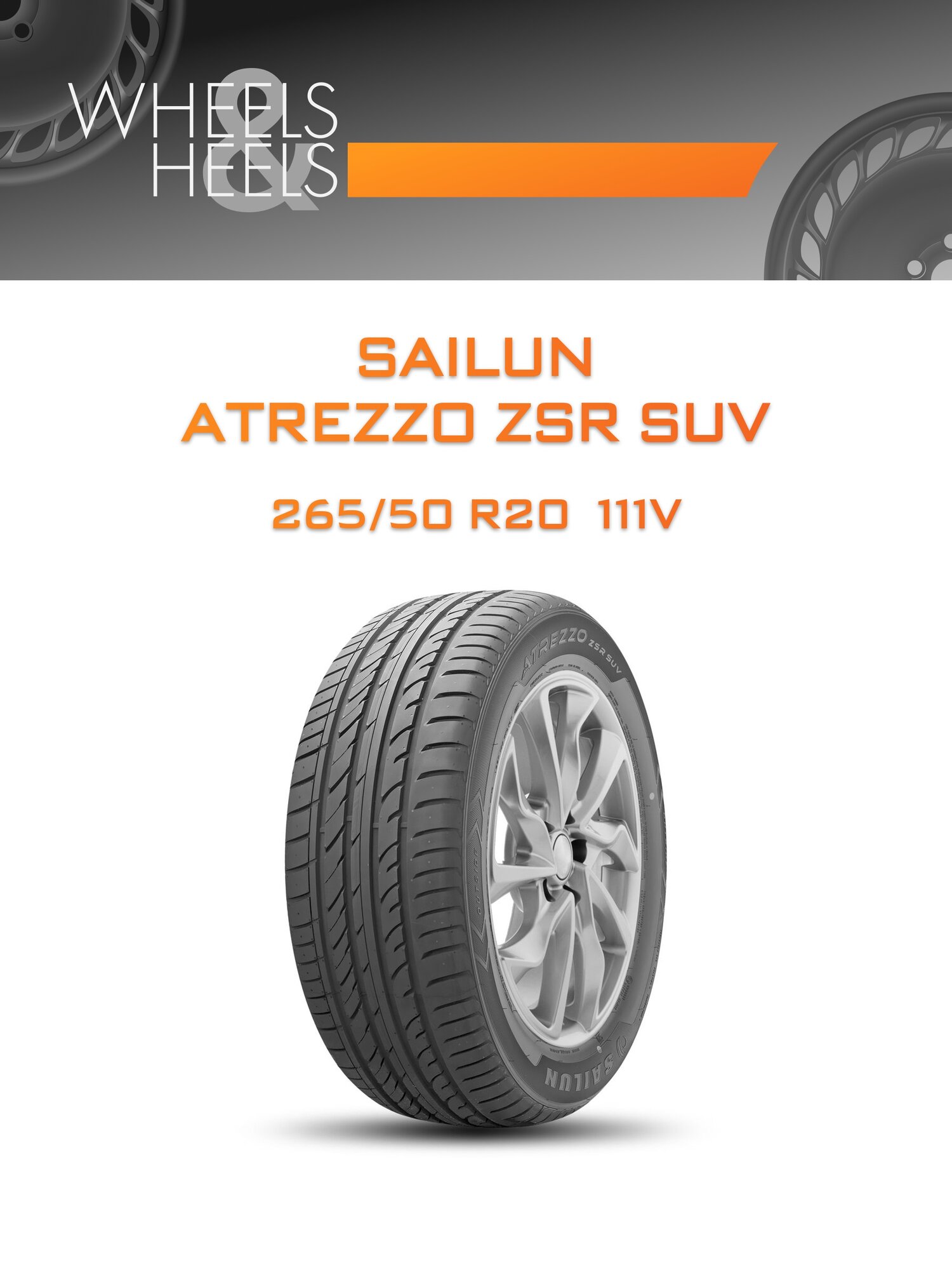 Шина автомобильная Sailun ATREZZO ZSR SUV HT 265/50 R20 111V SUMMER, летняя, универсальная