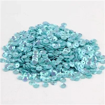 ПВХ блестки для декора 4мм, 5мм, 6мм 20г 5mm 20g, AB blue
