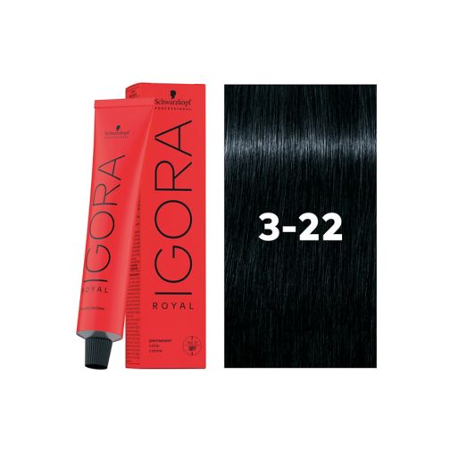 Schwarzkopf IGORA ROYAL 3-22 темный коричневый пепельный 60 мл