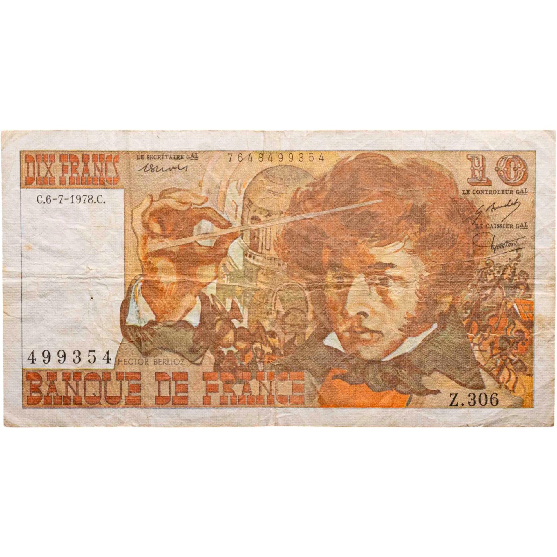 Франция 10 франков 1978 год
