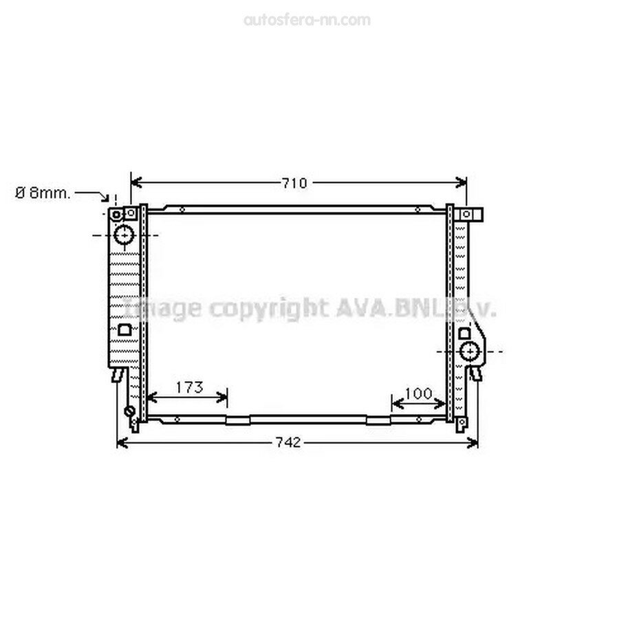 AVA BW2133 Радиатор системы охлаждения BMW 5 E34 (91>97)
