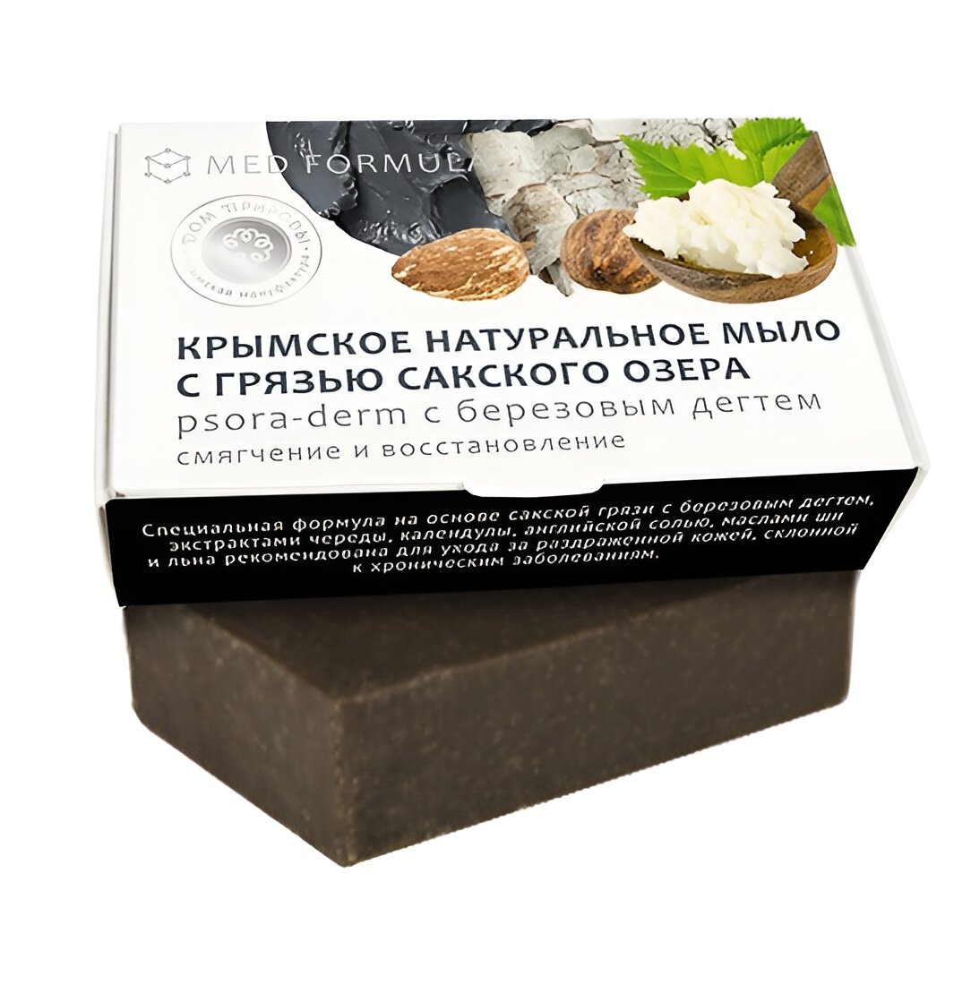 Мыло на основе грязи Сакского озера PSORA-DERM, смягчение и восстановление, 100 грамм
