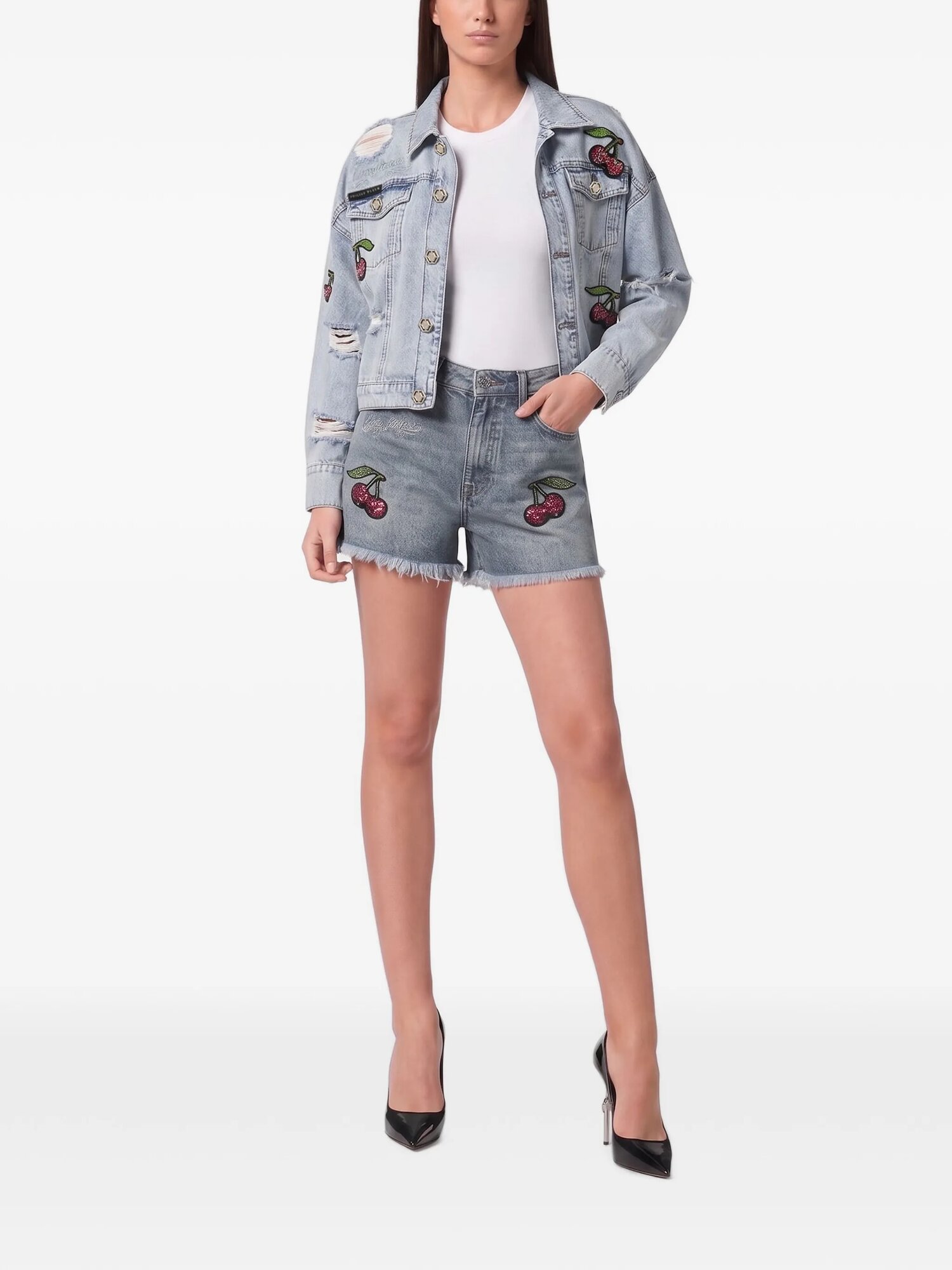 Куртка PHILIPP PLEIN cherrylicious, размер 44, blue — фото 1
