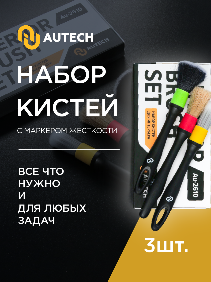 INTERIOR BRUSH SET I Профессиональный набор кистей для очистки салона автомобиля.