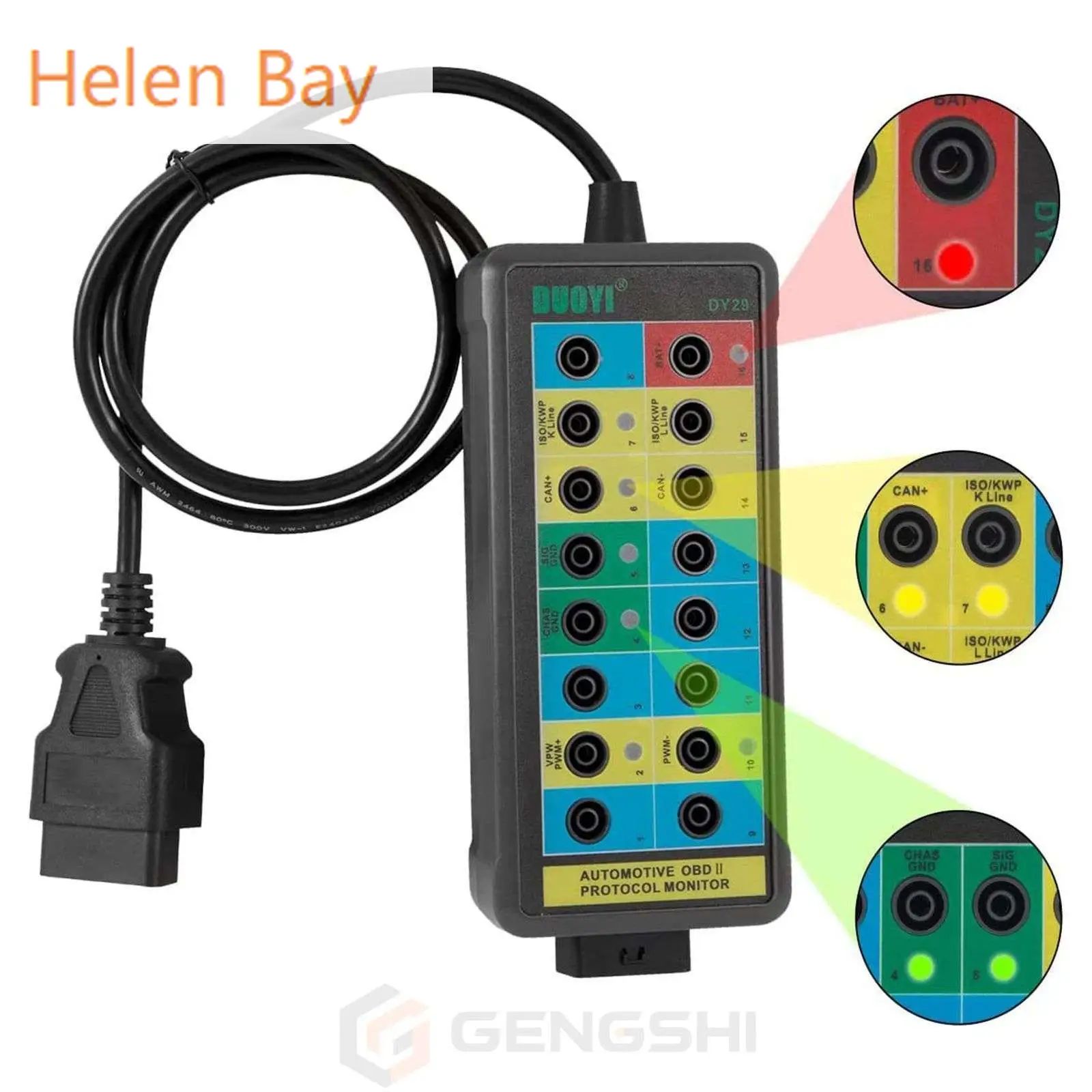 Тестер CAN-шины OBD2 (16-pin, с LED-индикацией)