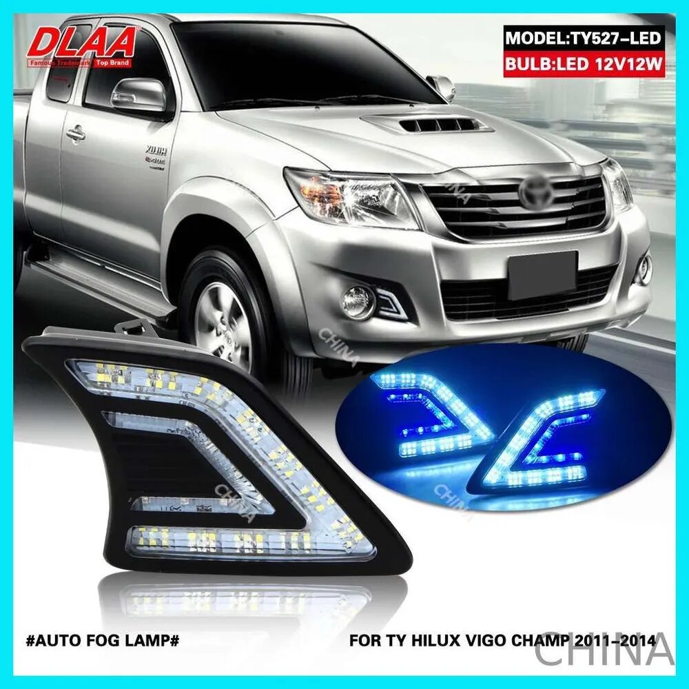 Фара автомобильная, арт. D-Hilux-12-14-Silver