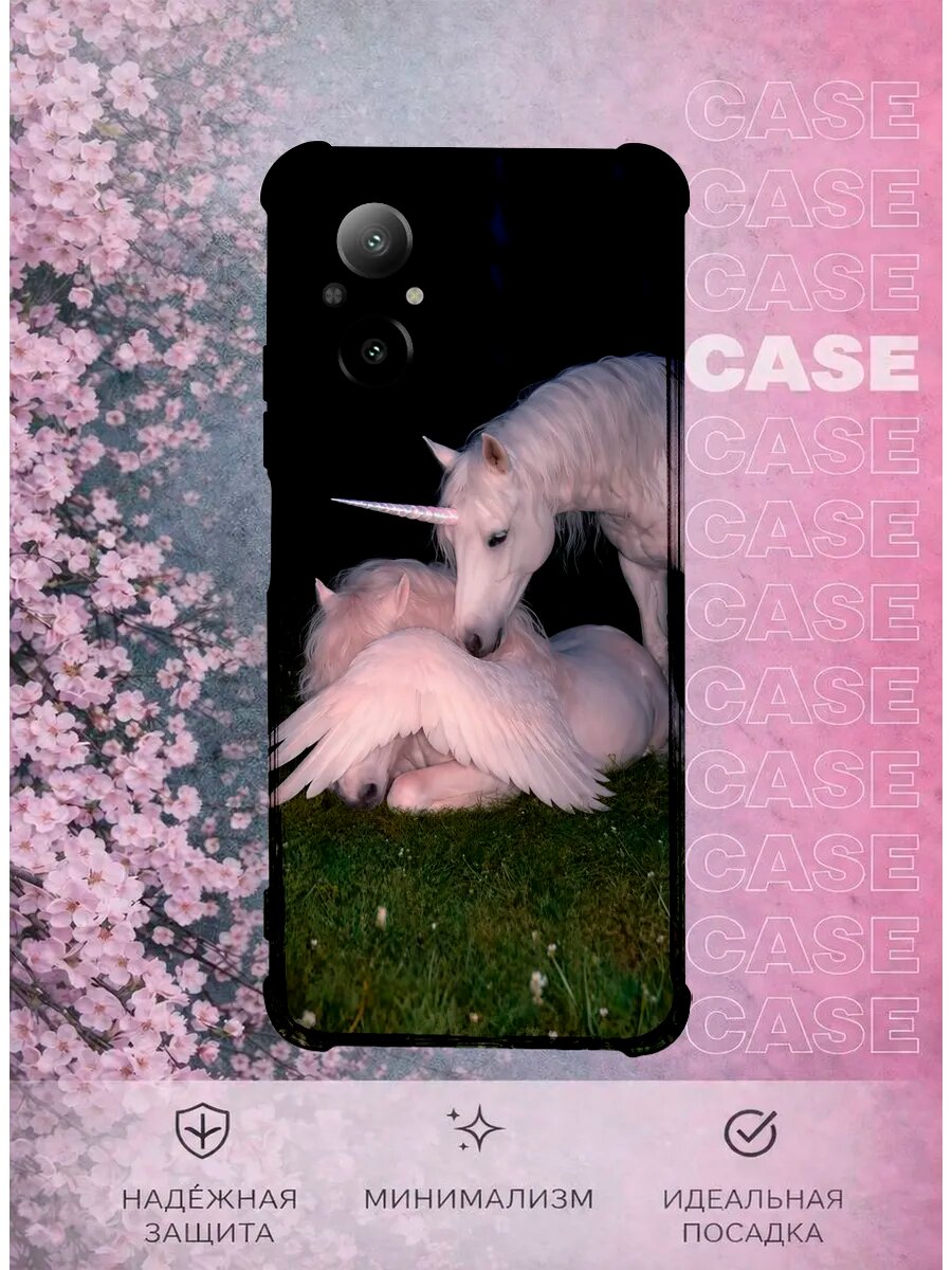 Чехол на Realme C67 с принтом Dreamcore единорог
