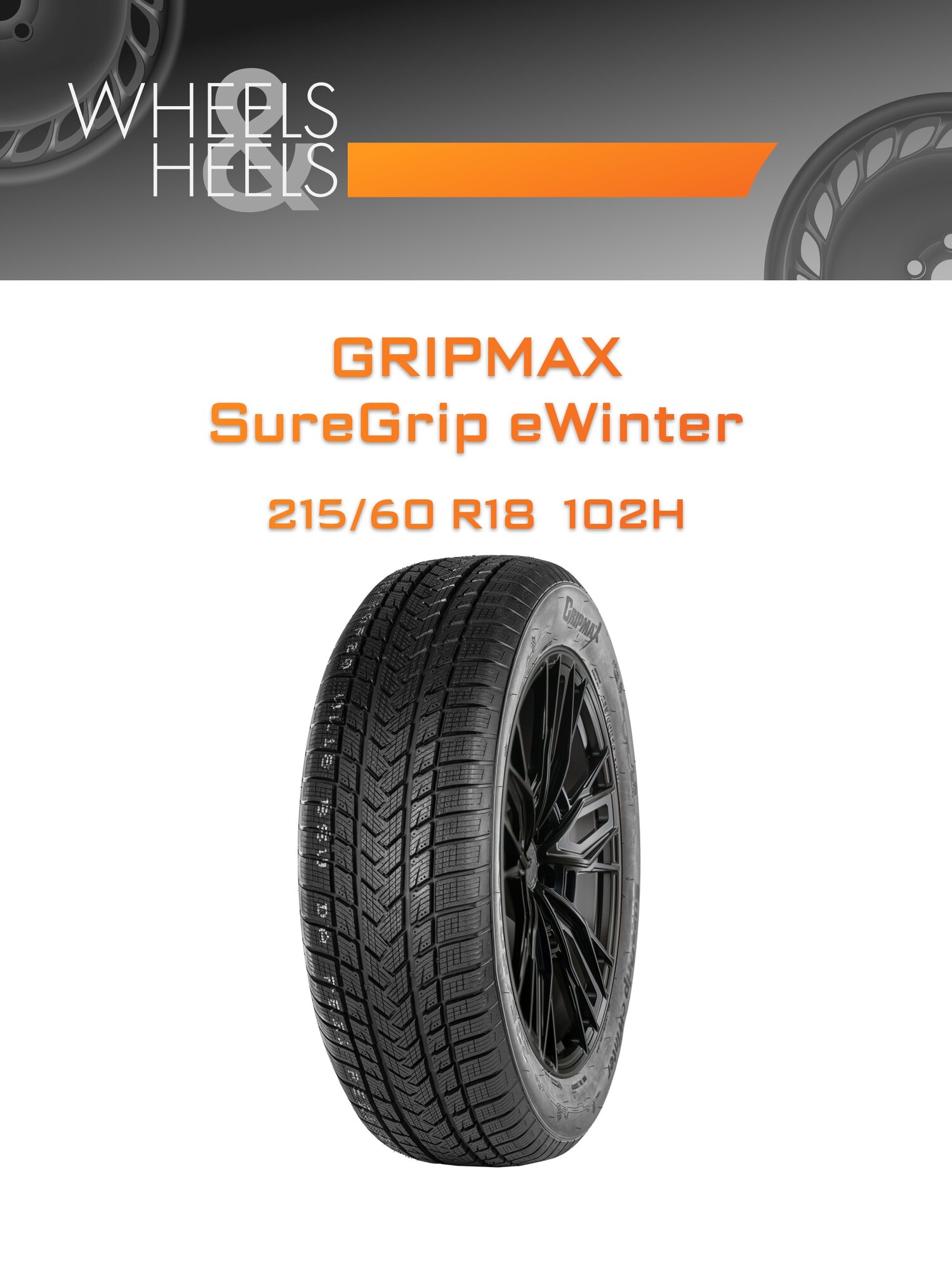 Шина автомобильная GRIPMAX SureGrip eWinter 215/60 R18 102H XL WINTER, зимняя, универсальная