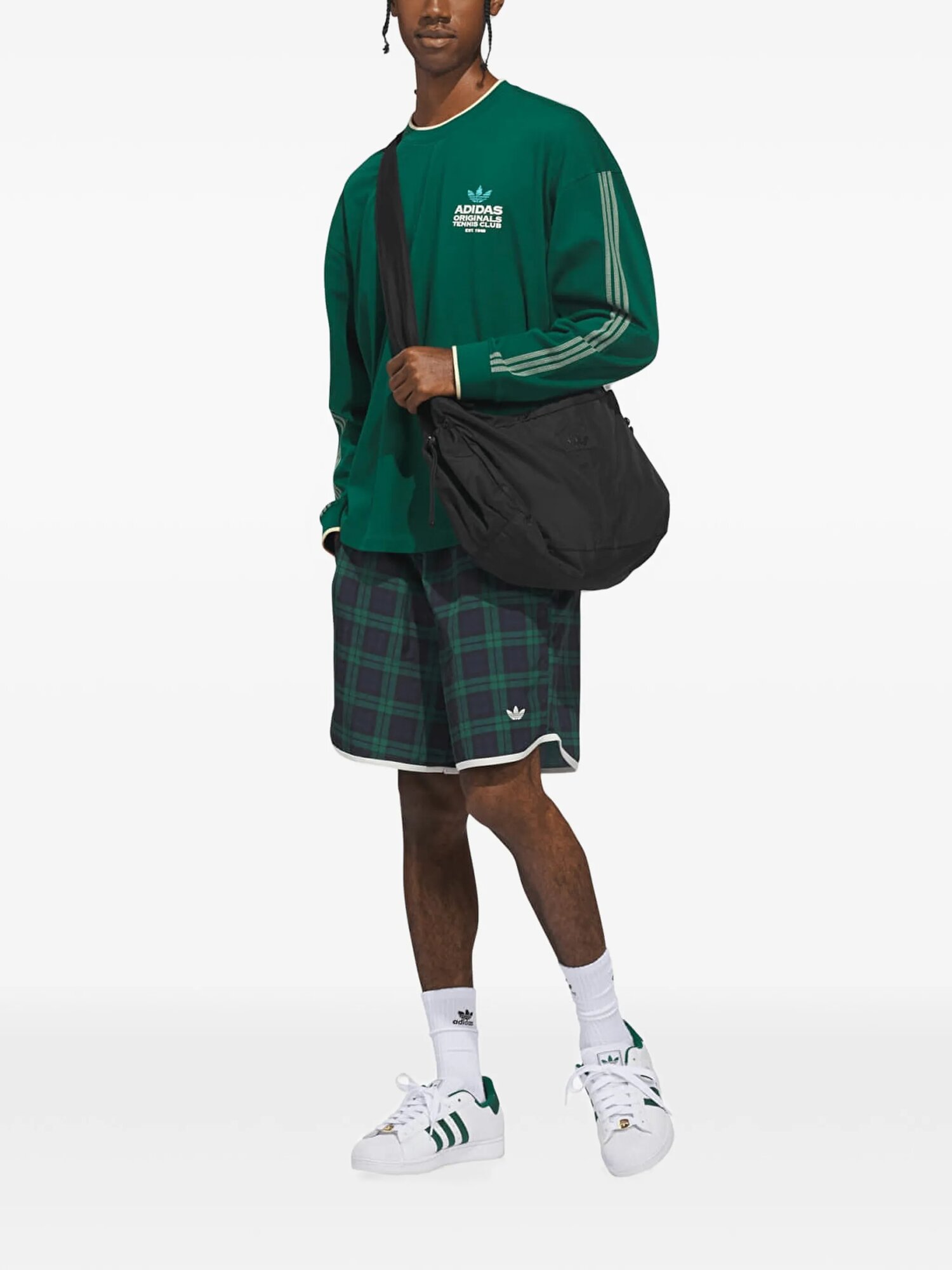 Шорты adidas Plaid track shorts, размер 36 UK, синий