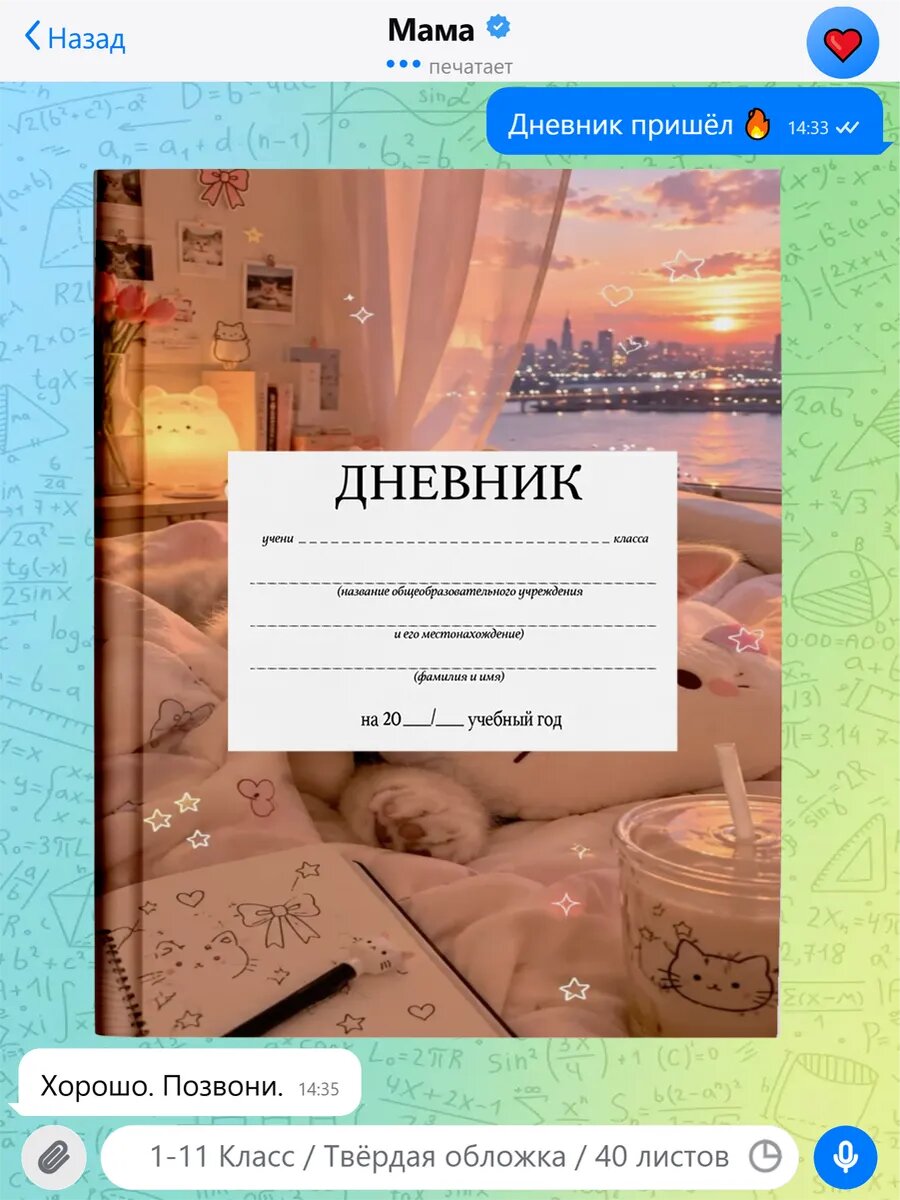 Школьный дневник с принтом y2k pinterest